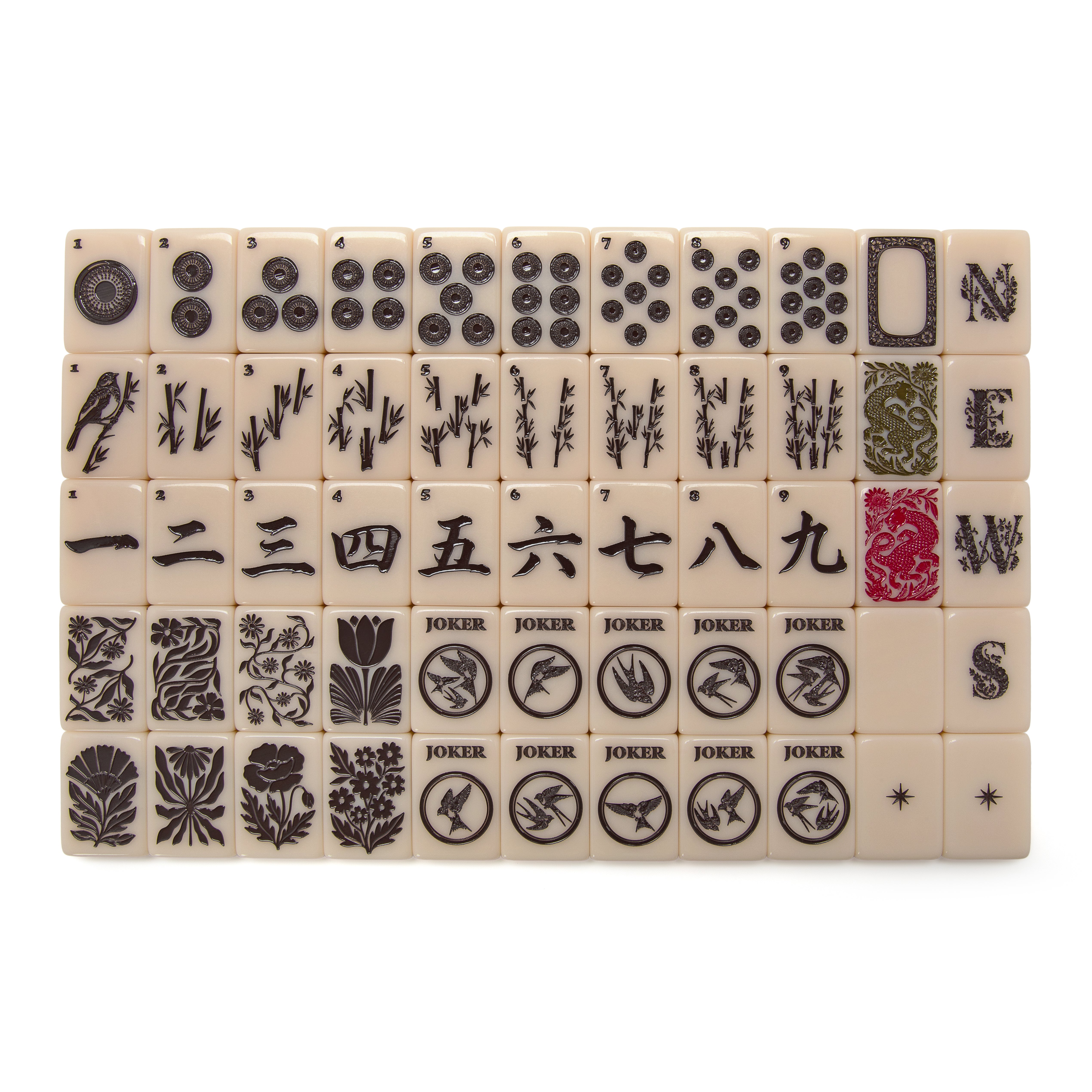 Haus No. 88 Mahjong Tile Set - Stone & Ink – Haus of Tiles